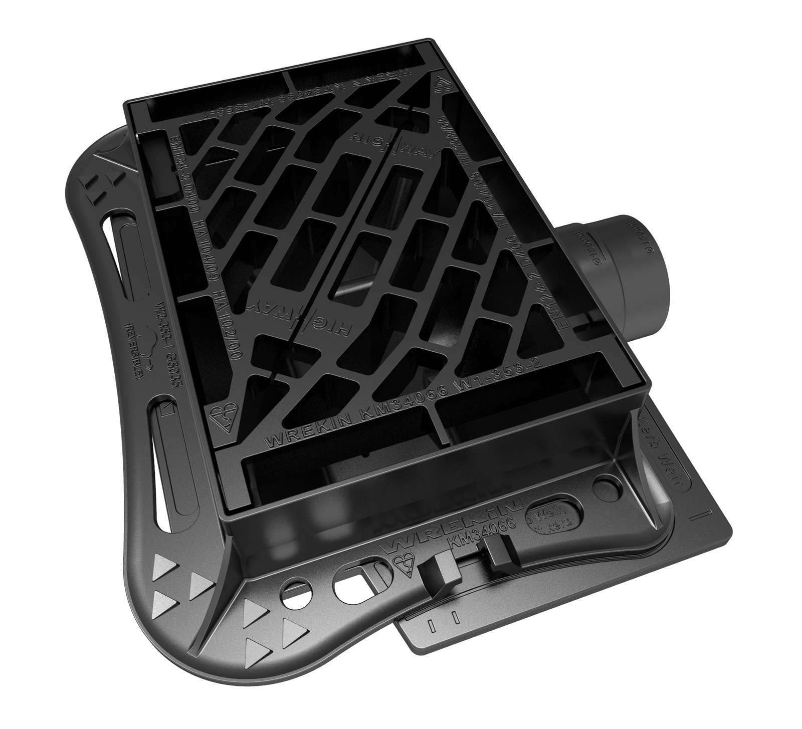 Gully Chute Connector & 500 x 350mm Gully Grating Assembly | Wrekin