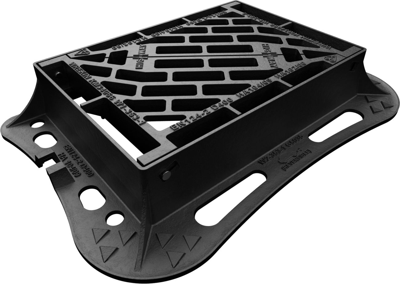 D400 Ductile iron Gully grate 480 mm x 320 mm DGHT0D4/5035/KH | Wrekin
